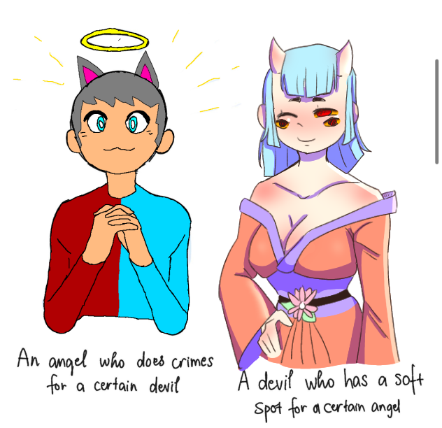 Angel and Devil collab - ibisPaint