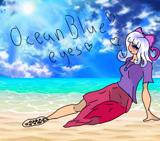 Ocean blue eyes - ibisPaint