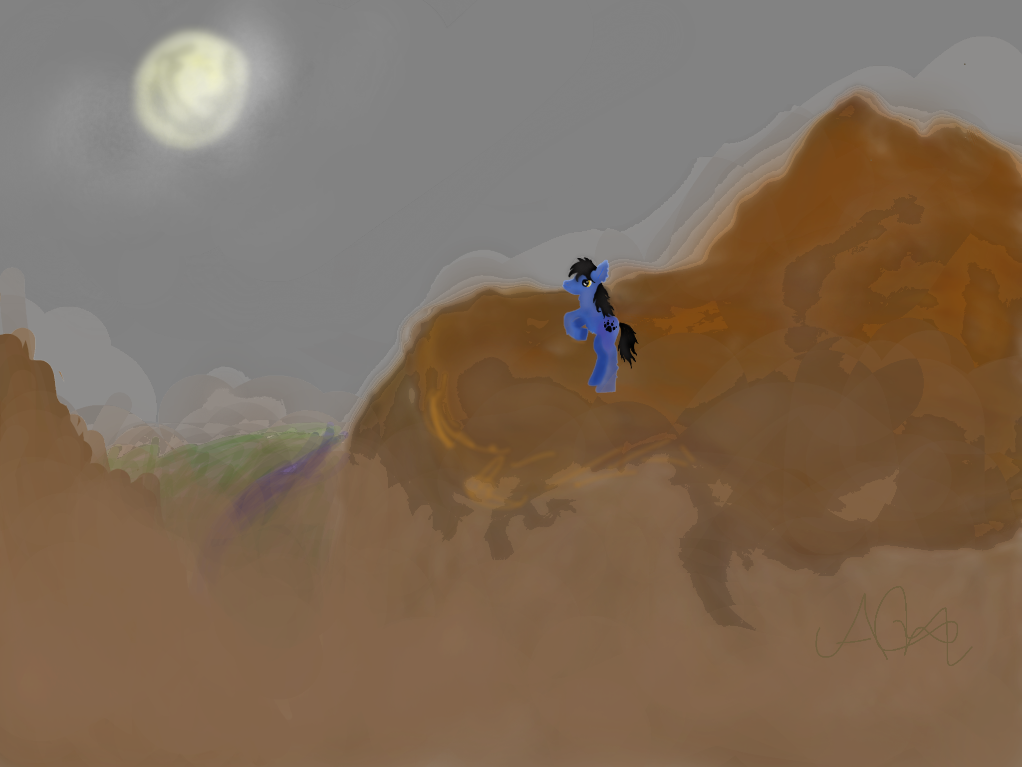 Blue Howl OC Pony - ibisPaint