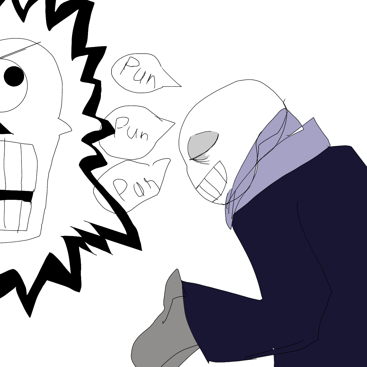 Sans making puns with everyone and paps - ibisPaint