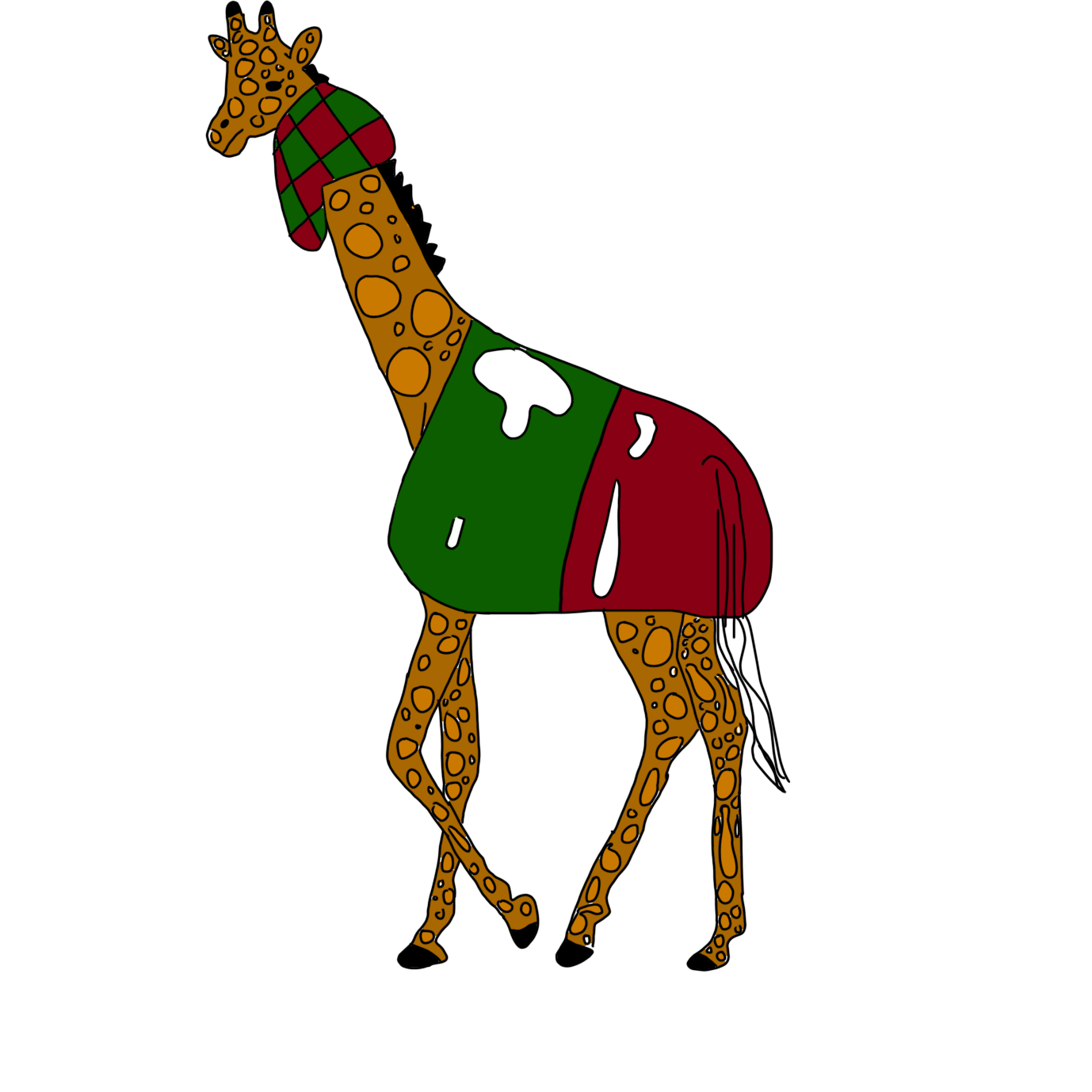 Giraffe - Christmas themed - ibisPaint