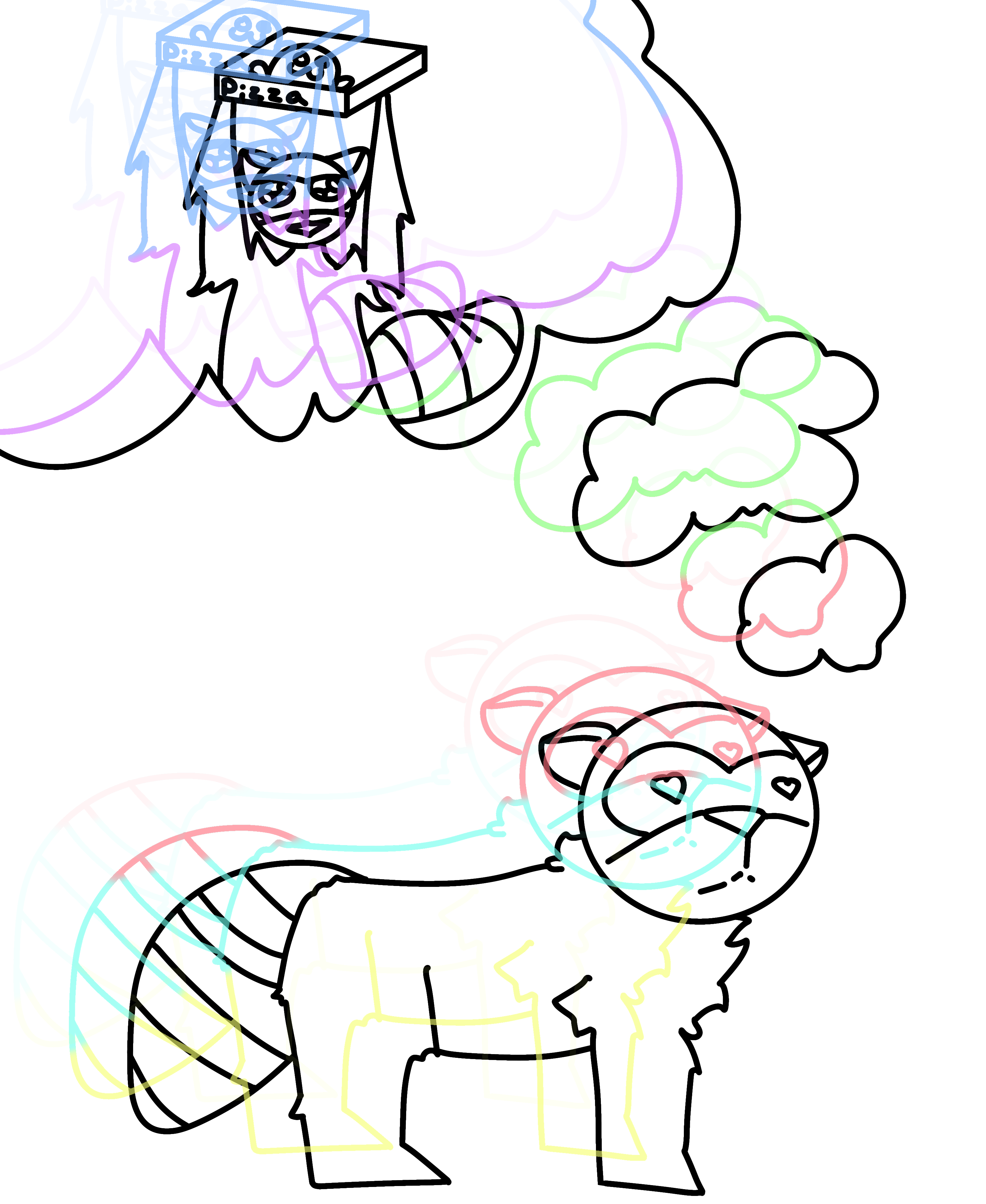 Rainbow Raccoon - ibisPaint