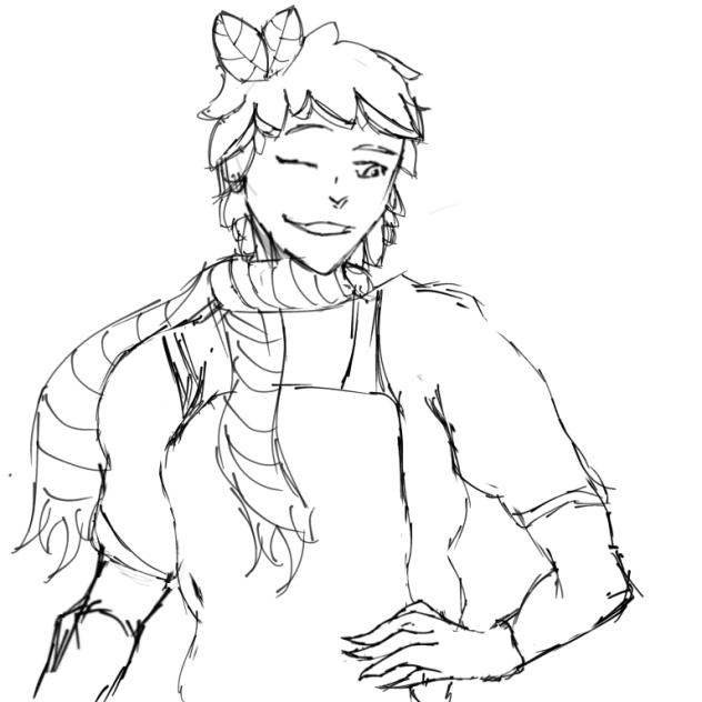 Sketch for human Sprout - ibisPaint