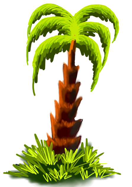how to draw coconut tree at your phone - ibisPaint