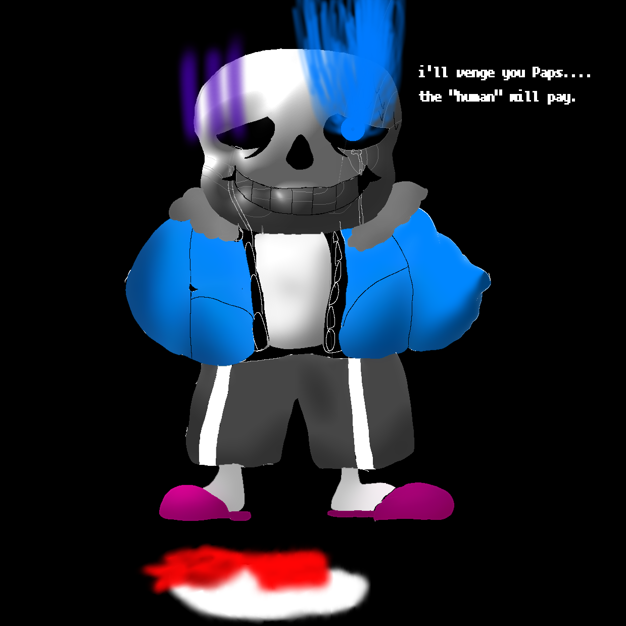 Sans sees dead paps ;-; - ibisPaint