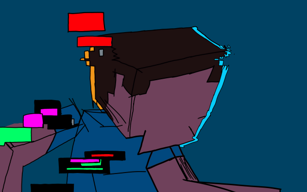 corrupted steve - ibisPaint