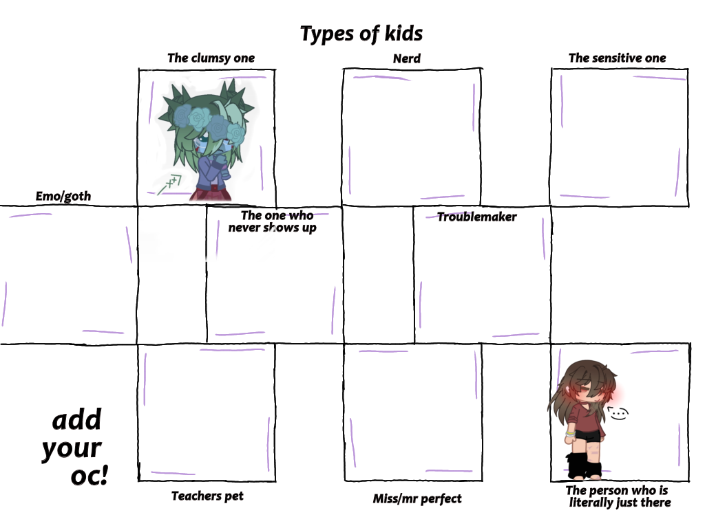 Types of kids in school (COLLAB) - ibisPaint