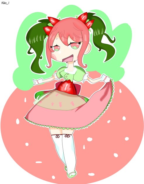 Girl of fruit-strawberry 1 - ibisPaint