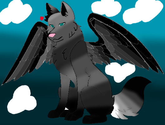 Flying wolf - ibisPaint