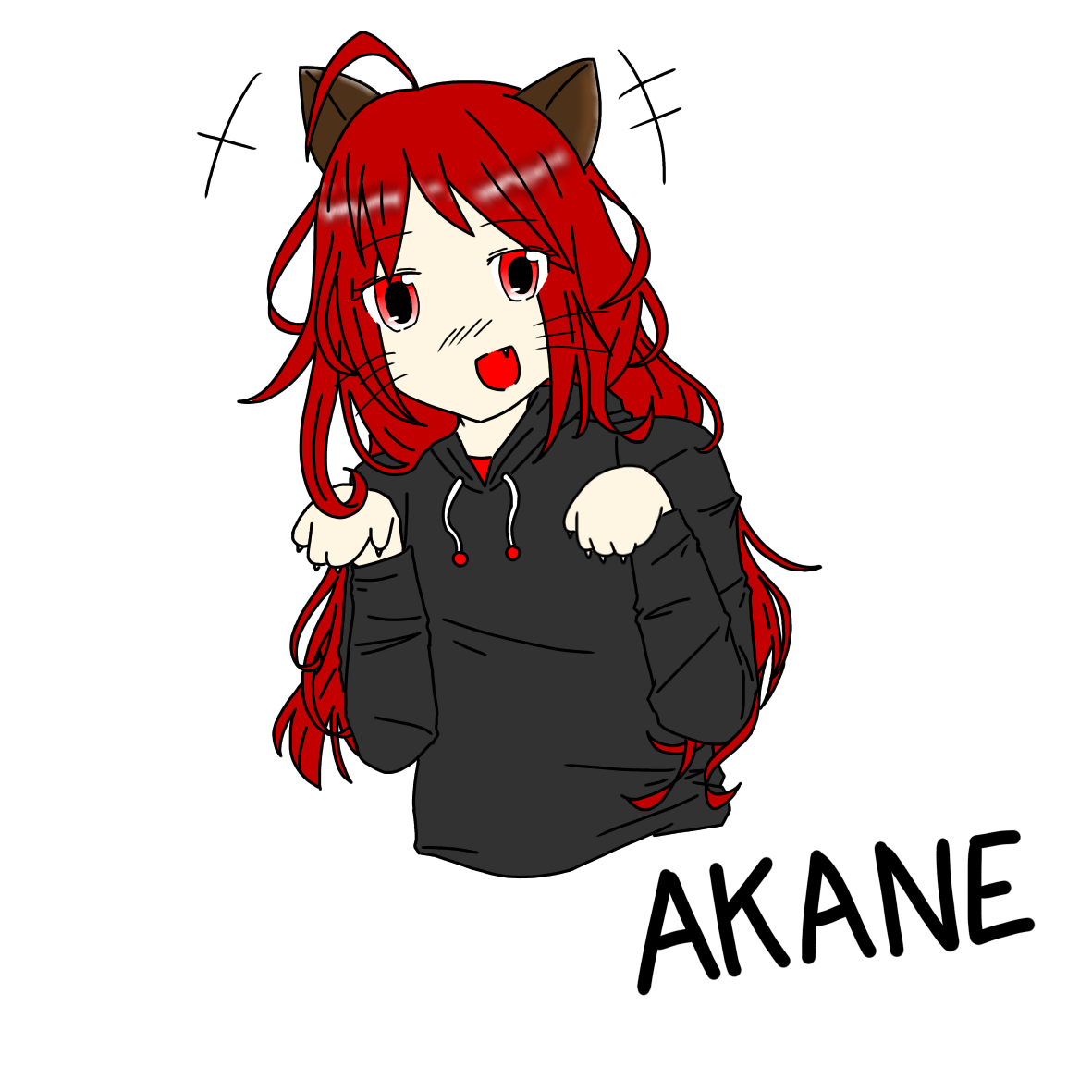 OC Akane as a Neko girl - ibisPaint