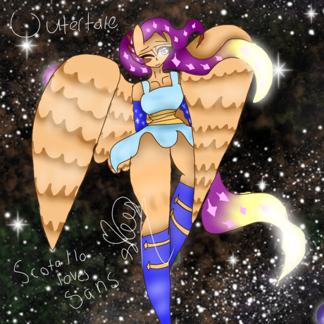 Scootaloo loves Sans Outertale fan art - ibisPaint
