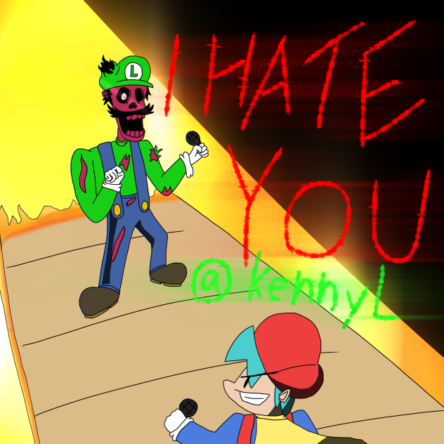 i hate you luigi - ibisPaint