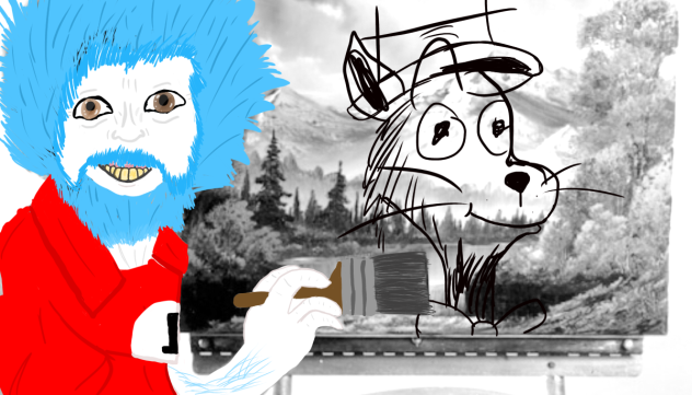 Bob Ross But It’s Thing 1 (bob ross edit - ibisPaint