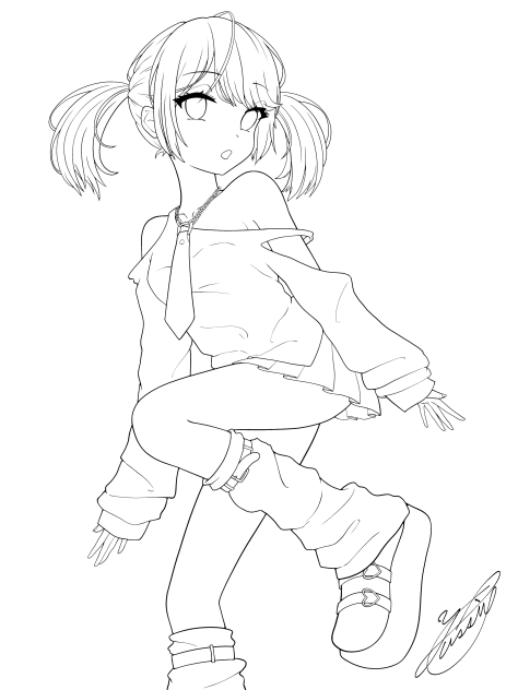 omen of spring（線画） - ibisPaint