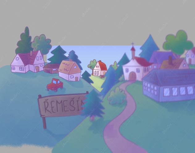Village - animated illustration concept - ibisPaint