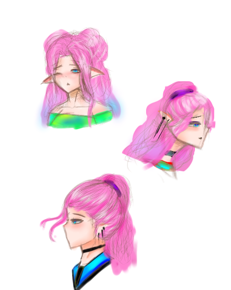 Icey character expression sheet (my oc) - ibisPaint