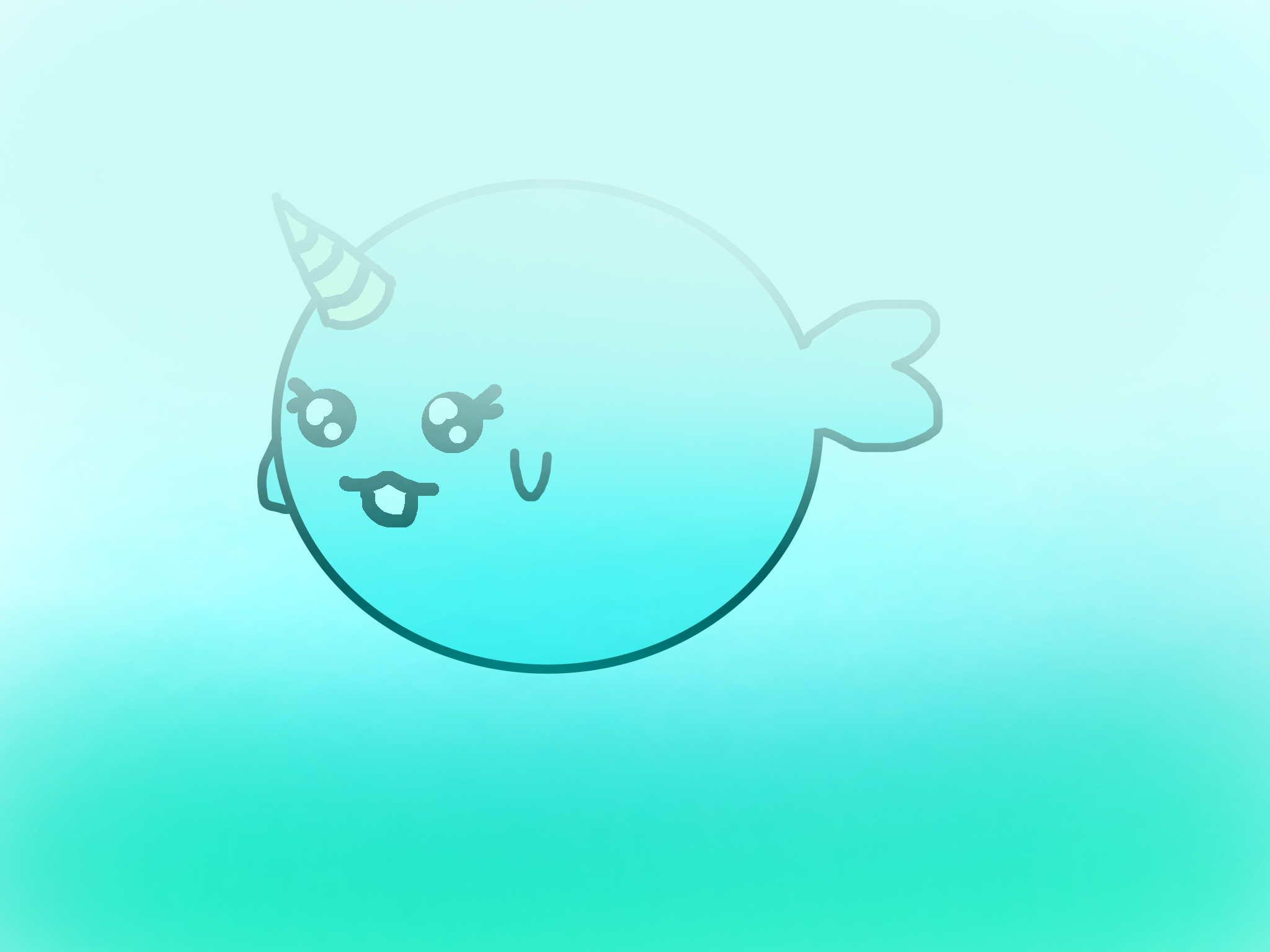 how to draw a Chibi Narwhal - ibisPaint