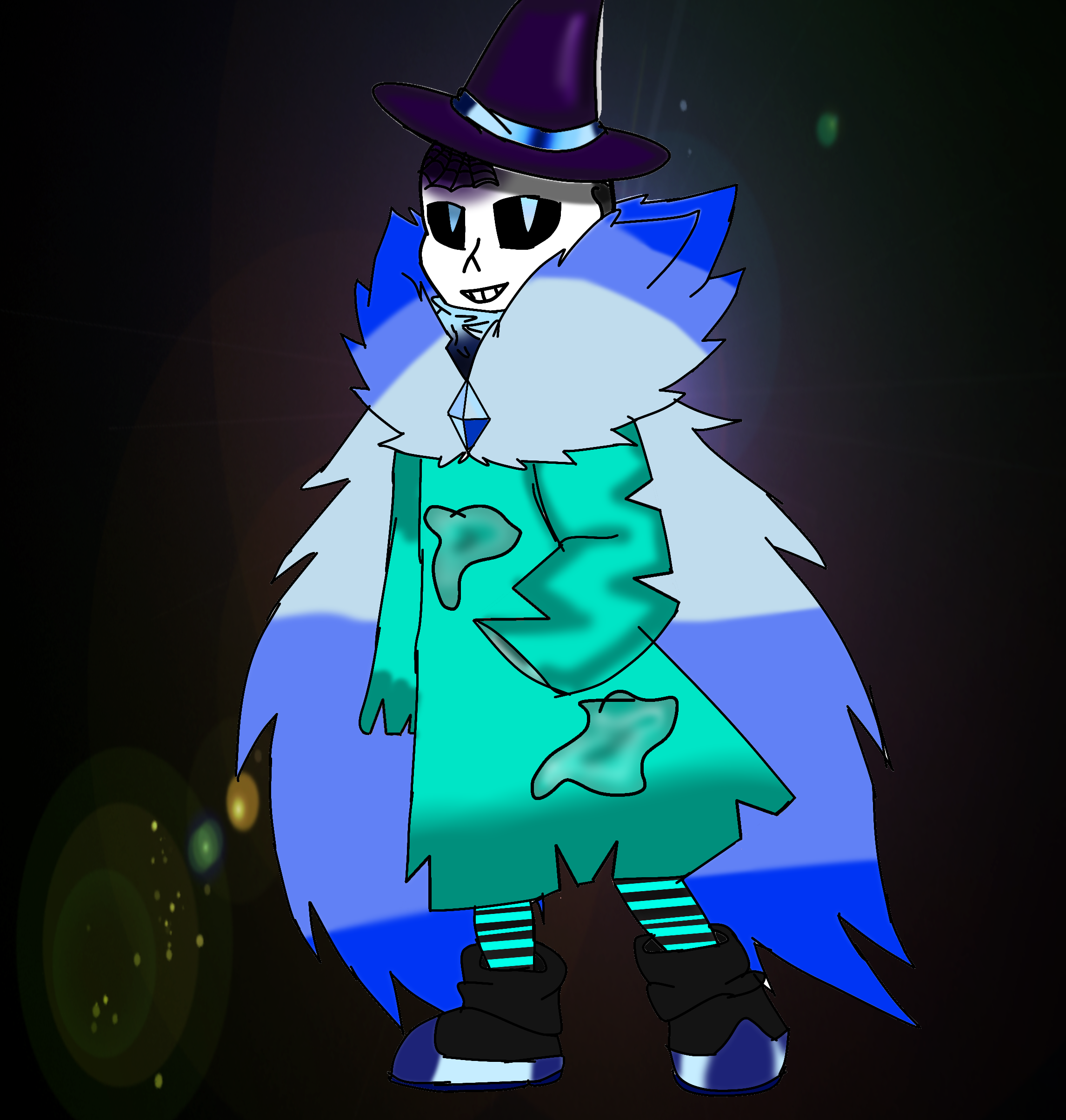 Abyss sans as a witch - ibisPaint