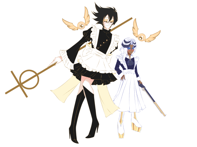 Azrael and Anatael x Maid outfit - ibisPaint