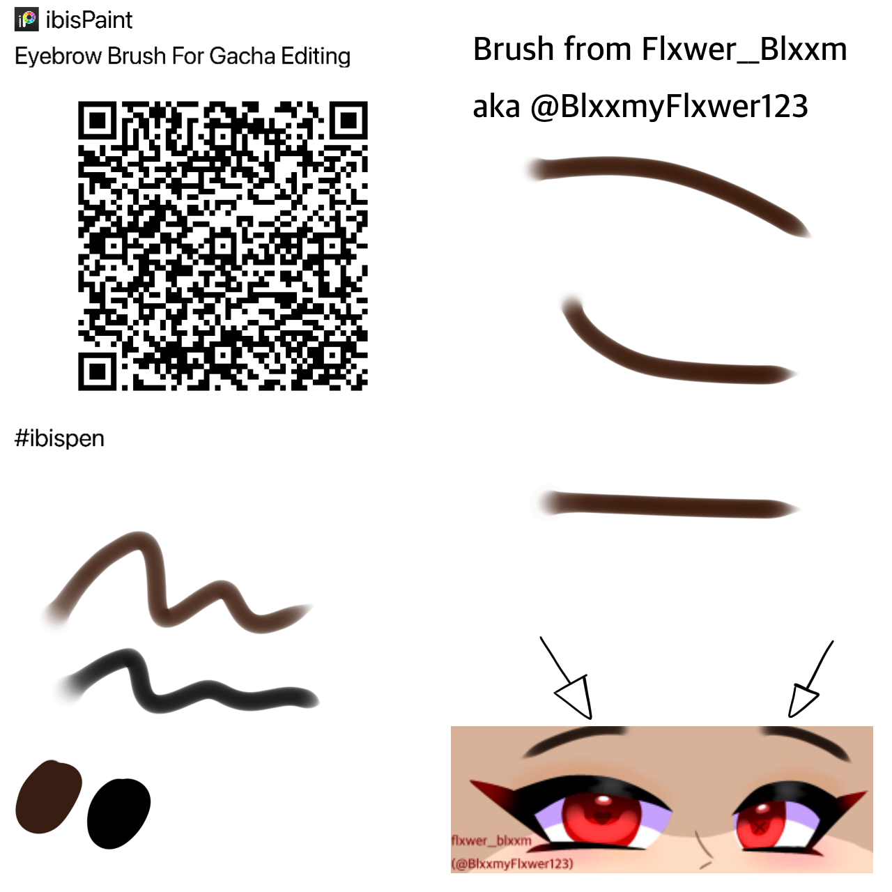 Eyebrow Brush For Gacha Editing - ibisPaint
