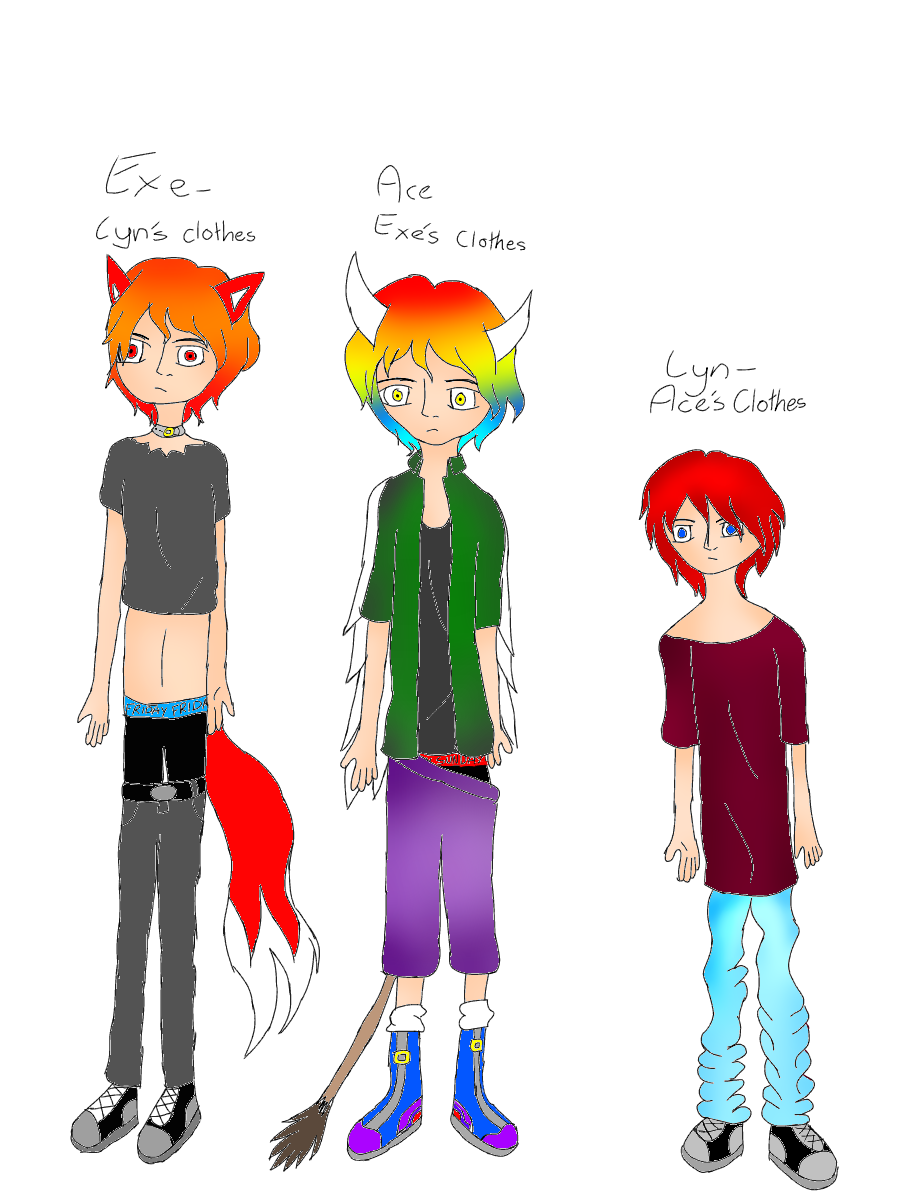 Three Of My Boy OCs Switch Clothes - ibisPaint