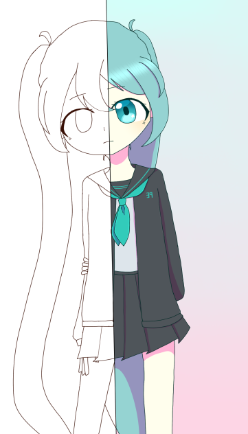 miku coloring collab! - ibisPaint