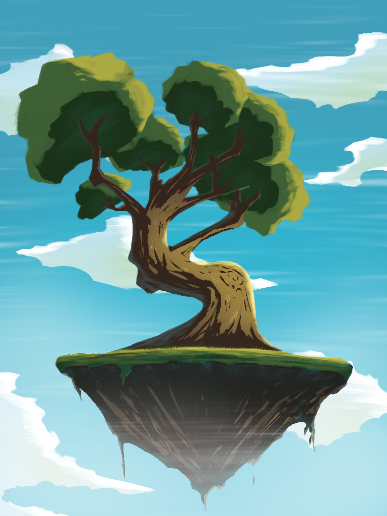 Floating tree - ibisPaint