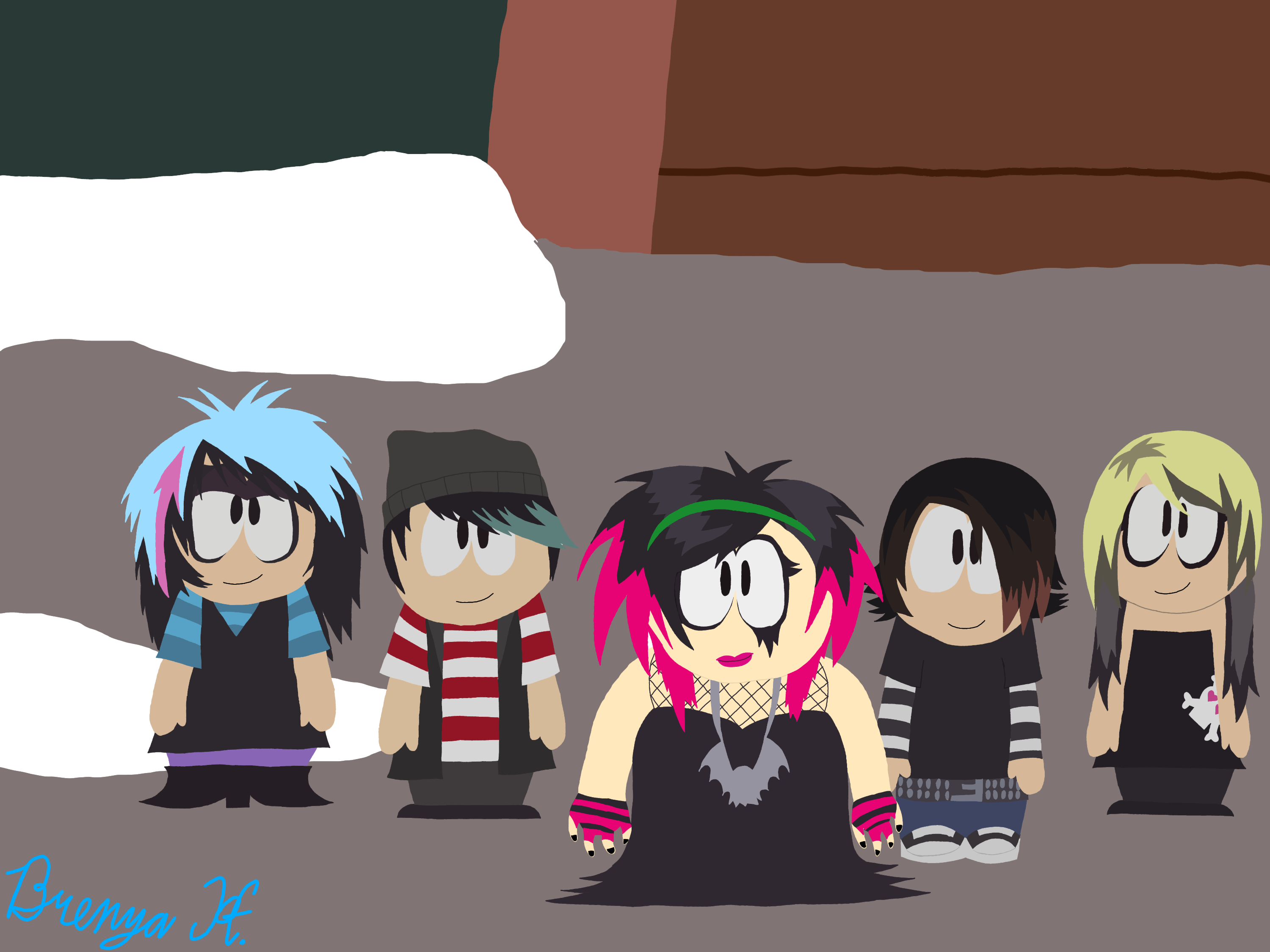 Emo Kids Scene Redraw - ibisPaint