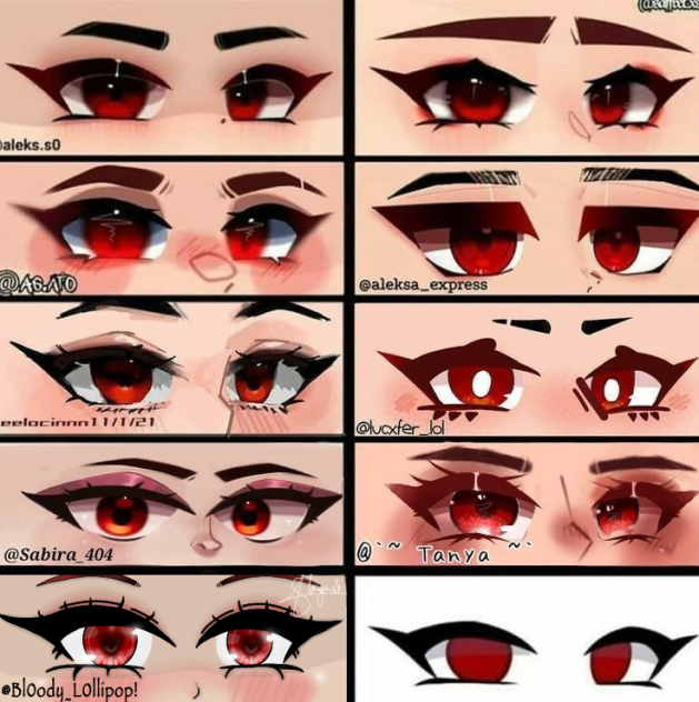 Pinterest gacha eyes trend👀👁️😊 - ibisPaint