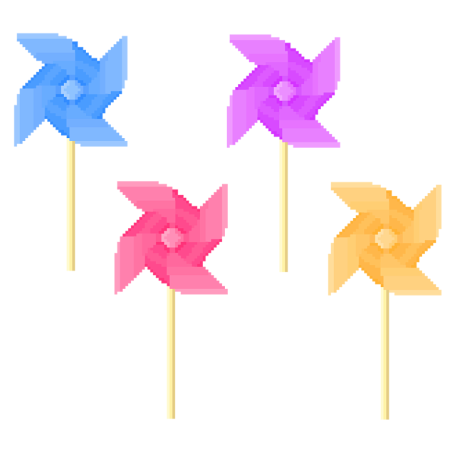 Pinwheels (pixel) - ibisPaint