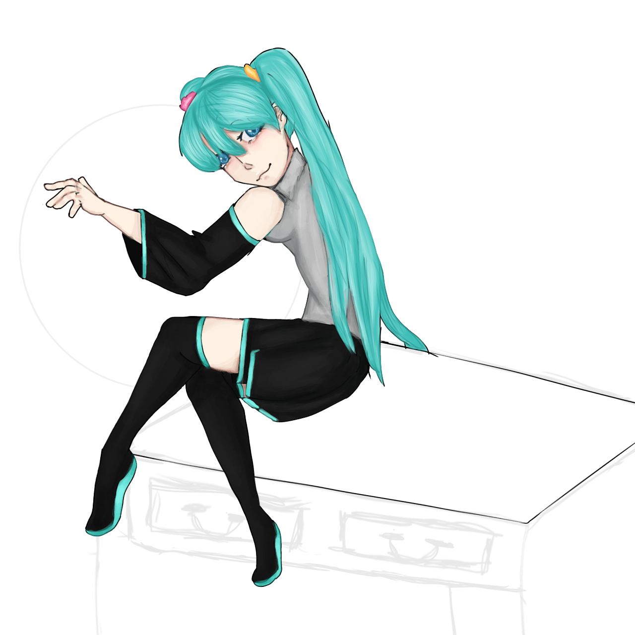 [WIP 2] White Letter - Miku - ibisPaint