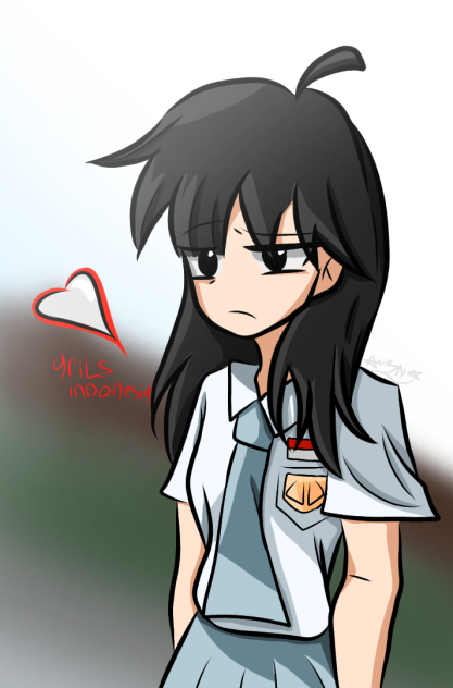 Indonesian female high school students. - ibisPaint