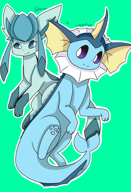 Glaceon x vaporeon - ibisPaint