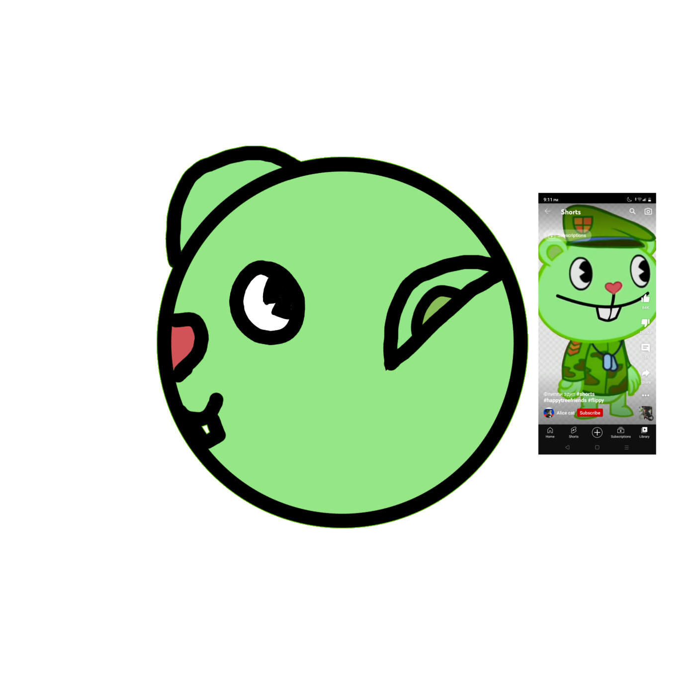 flippy head no hat - ibisPaint