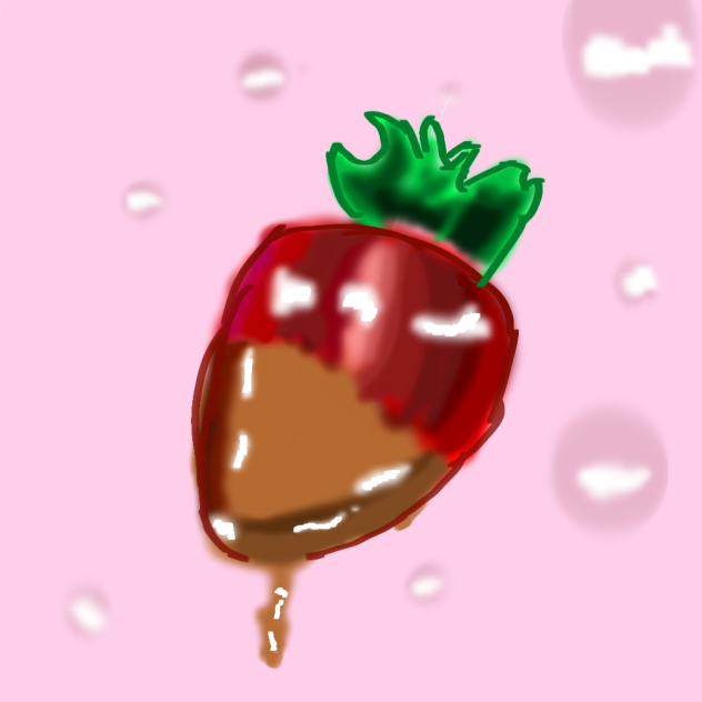 Strawberry dipped in chocolate - ibisPaint