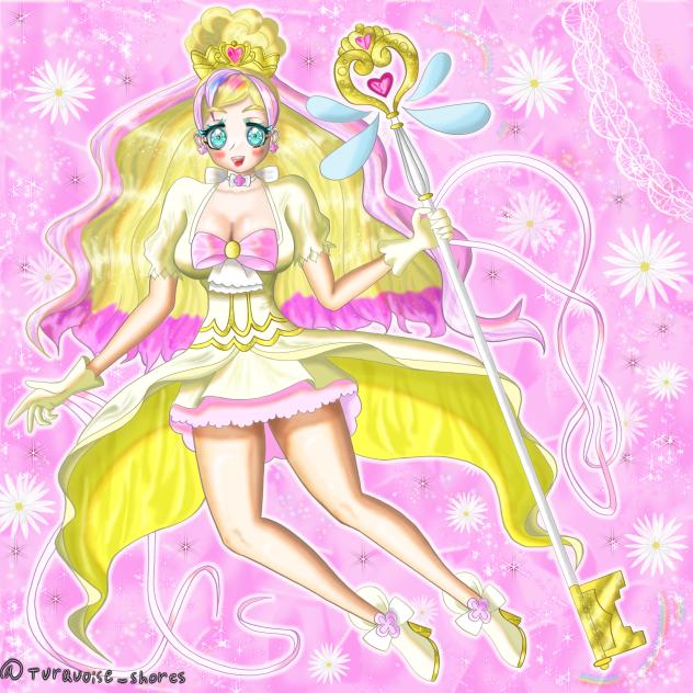 Cure Flora Grand Princess Battle outfit - ibisPaint