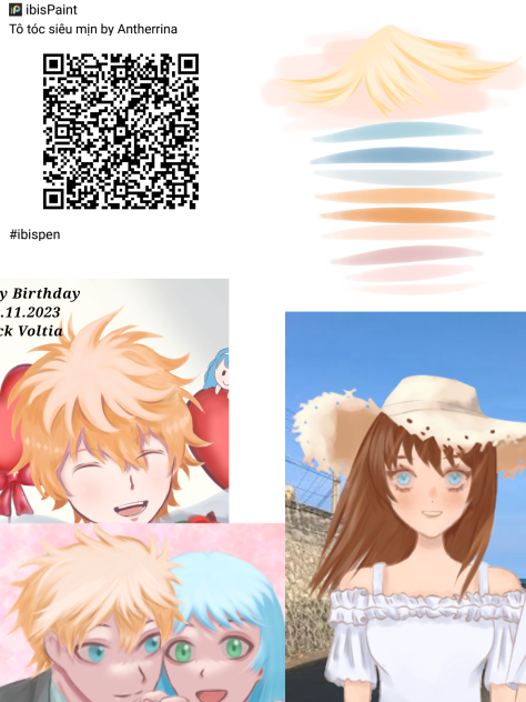 Qr cọ tô tóc siêu mịn - ibisPaint