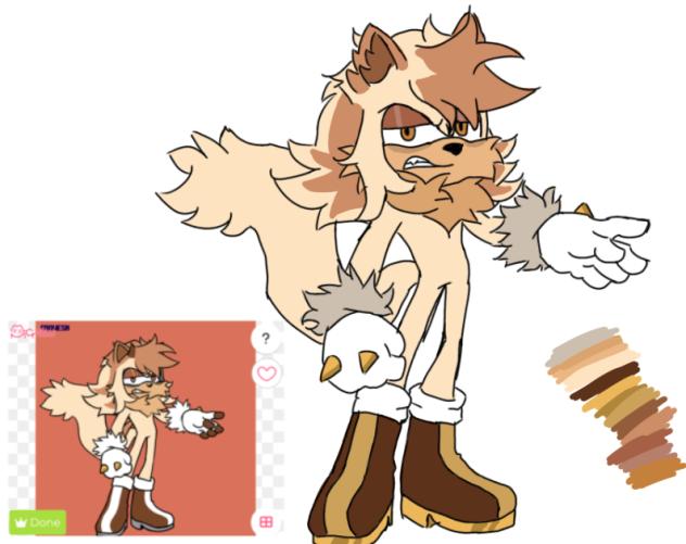 New Sonic OC - Ghost,Wolf - ibisPaint