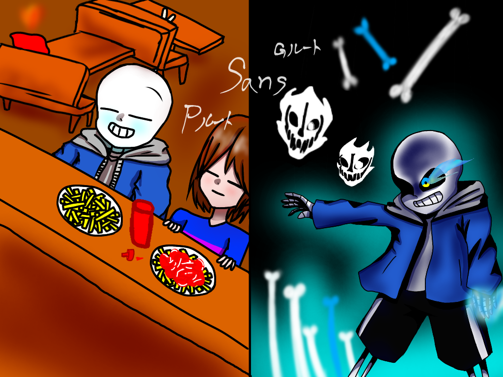 Undertale サンズ Pルート＆Gルート - ibisPaint