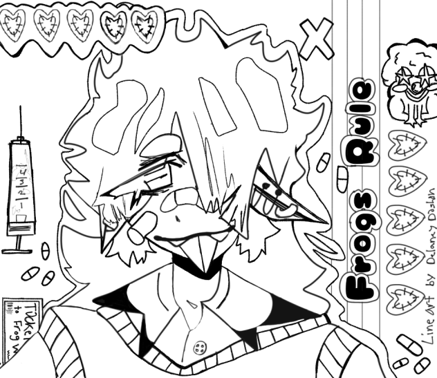 Frog boy Lineart - ibisPaint