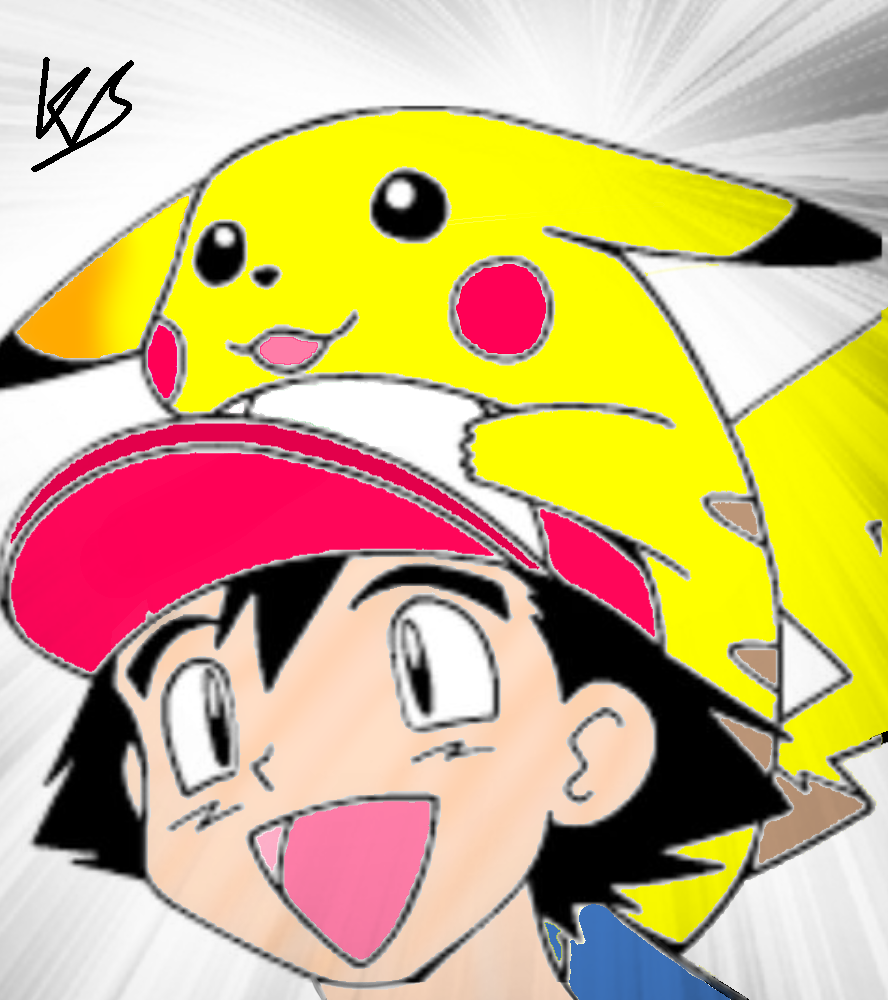 Ash and Pikachu - ibisPaint