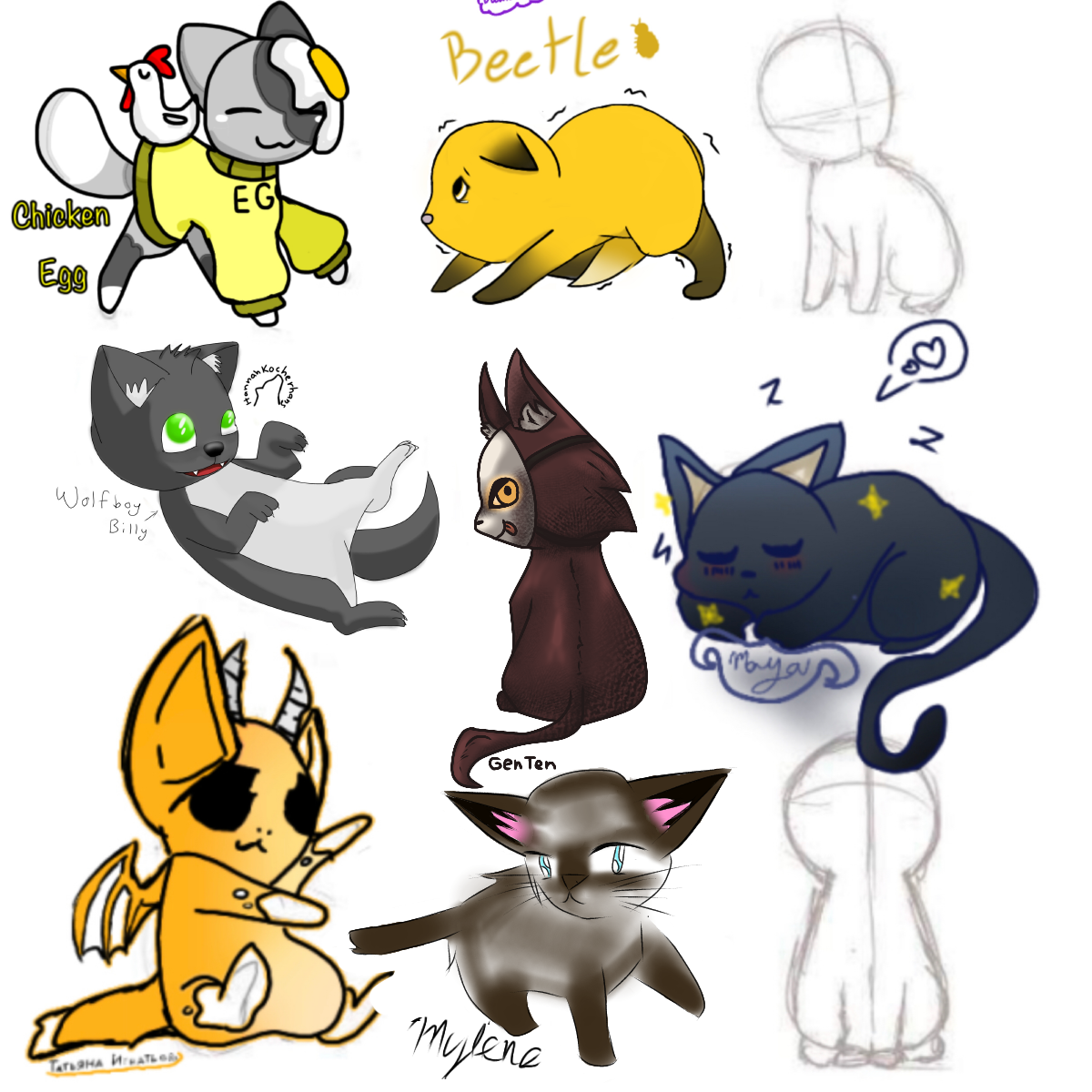 Tiny animal collab - ibisPaint
