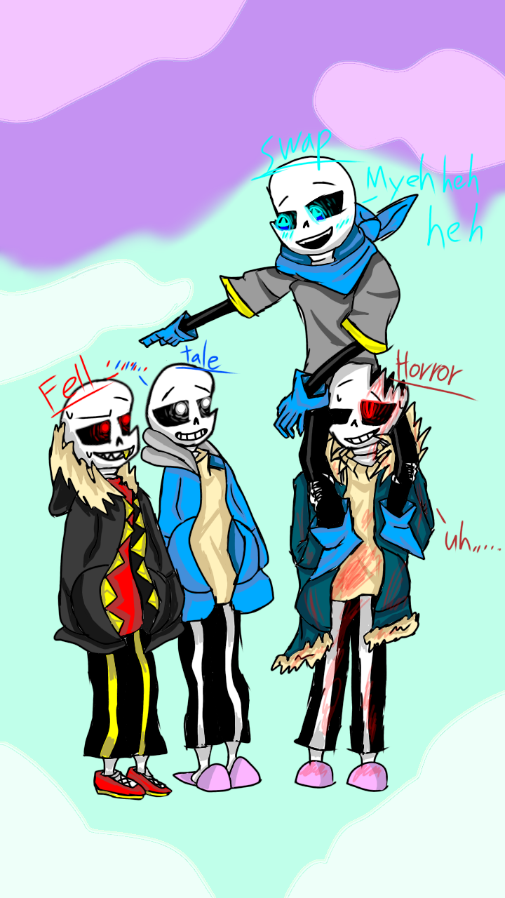 HorrorXSwap,Fell,tale - ibisPaint