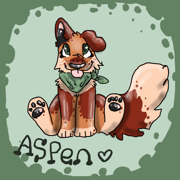 Aspen the coy dog - ibisPaint
