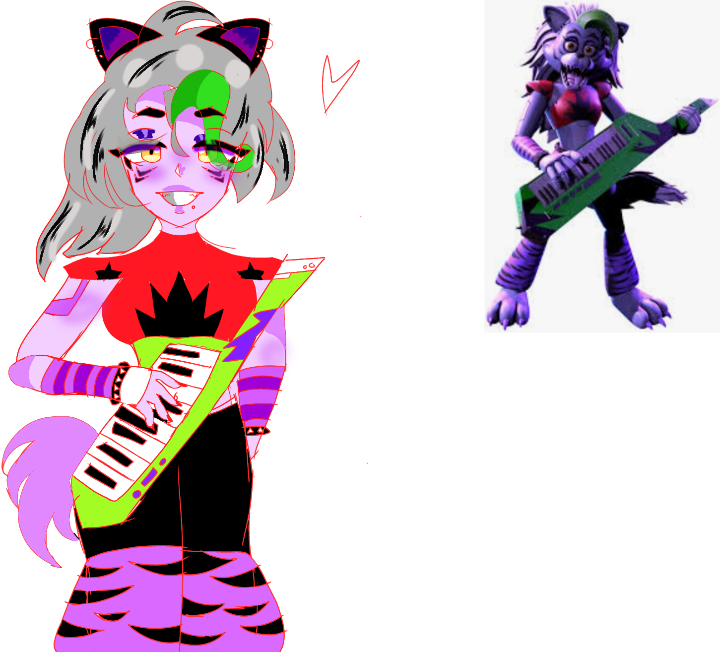 roxanne Wolf as human😫🖐️💅🏻🙋‍♀️😳 - ibisPaint