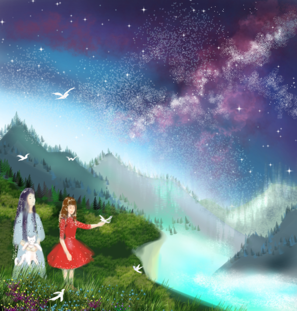 Top of the mountain - ibisPaint