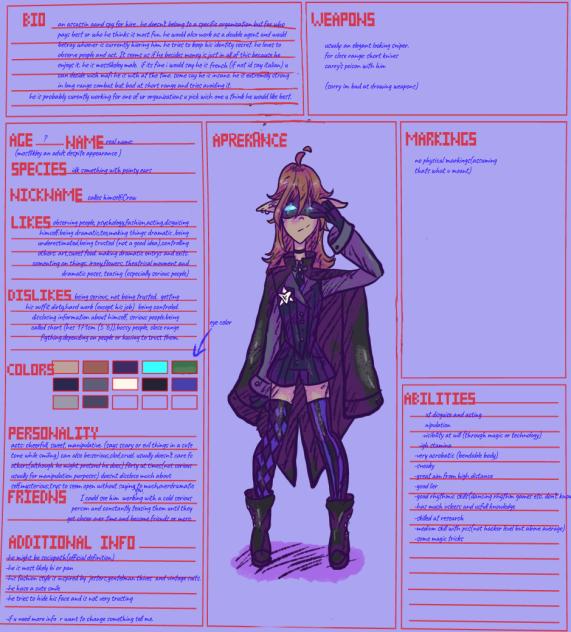 Character sheet - ibisPaint