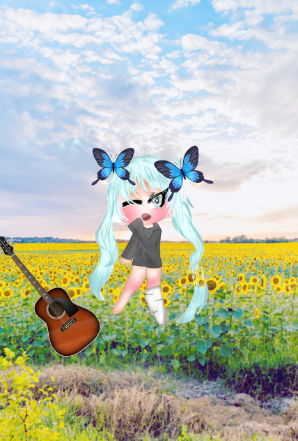 Sunflower field - ibisPaint