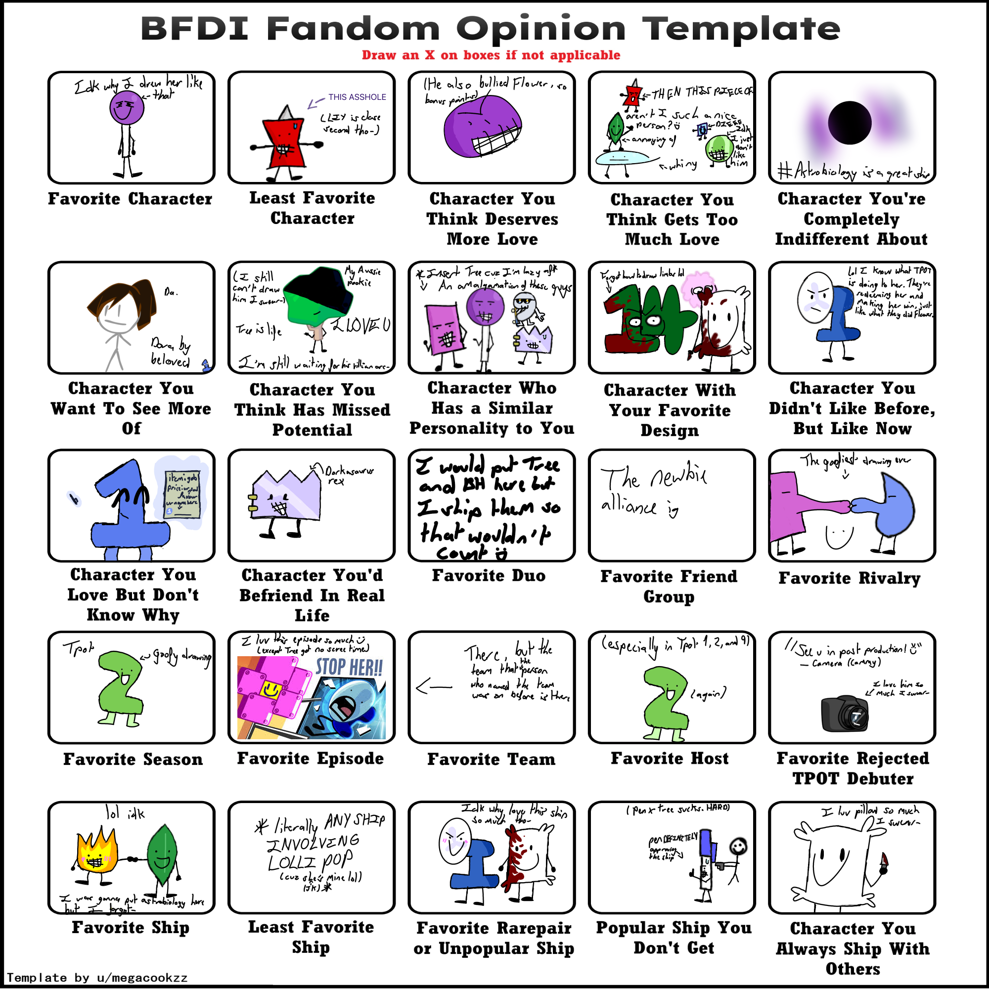 Bfdi fandom opinion template! - ibisPaint