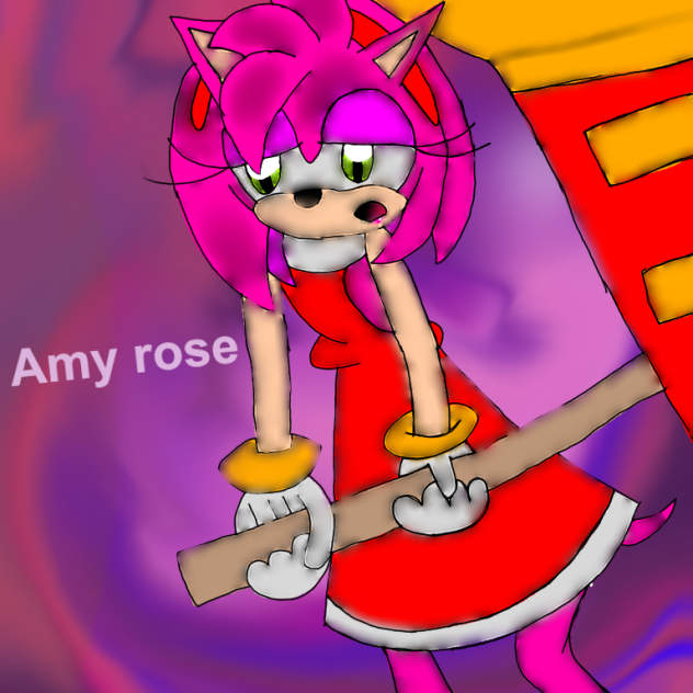 step back!!!!!!!!! amy rose speedpaint - ibisPaint